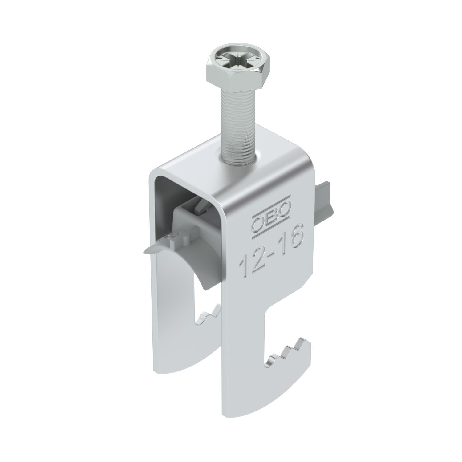 Clamp clip 2056, F-foot, single, plastic pressure trough, ALU 12 | 16 ...