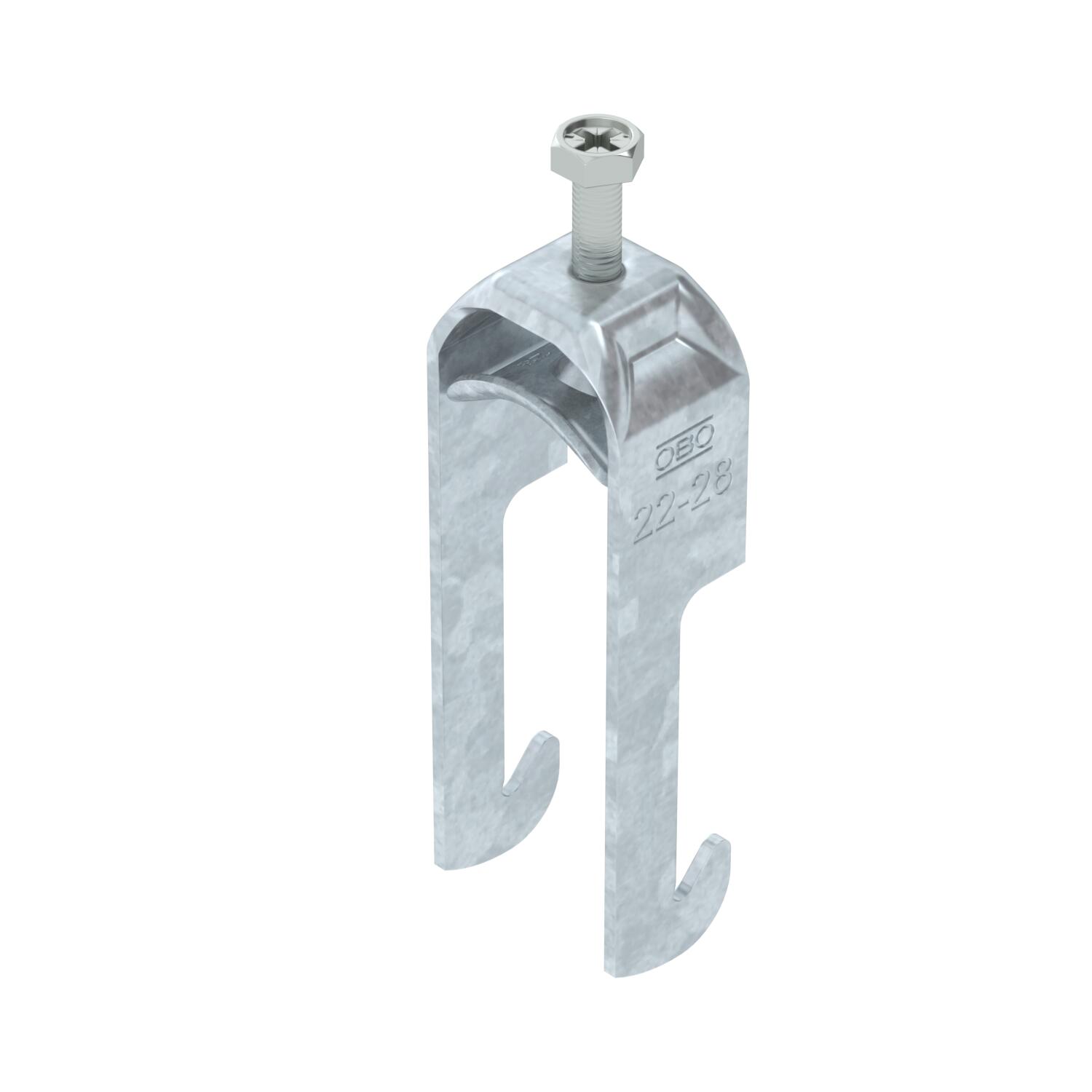 Clamp clip 2056, W-foot, single, metal pressure trough, FT | OBO