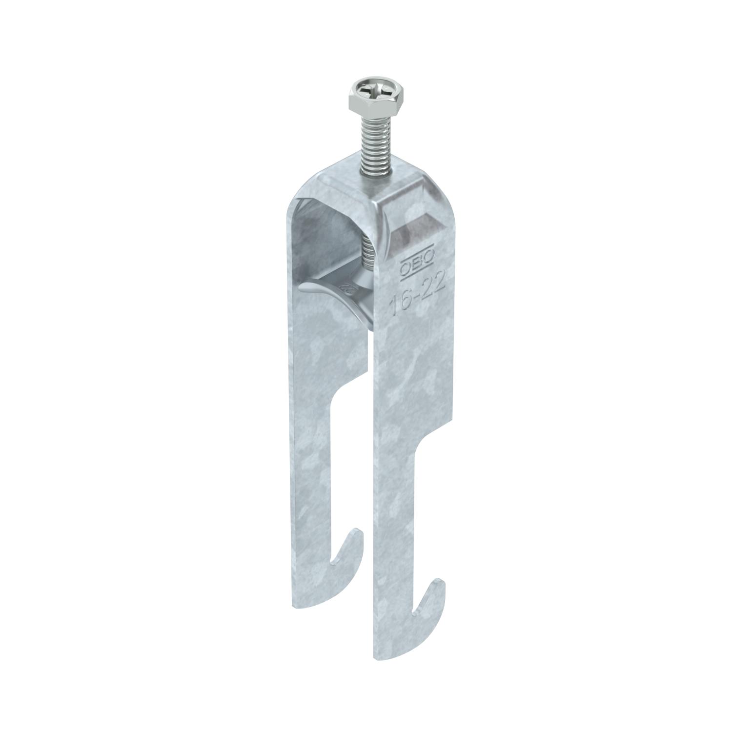 Clamp clip 2056, W-foot, double, metal pressure trough, FT 16 | 22 | 3 ...