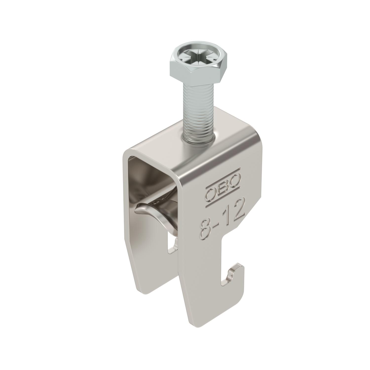 Clamp clip 2056, U-foot, single, metal pressure trough, A2 | OBO