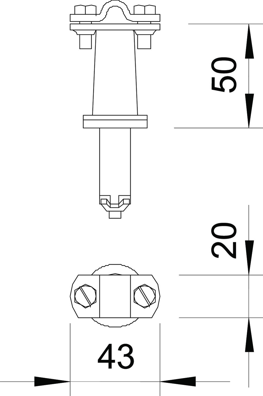 Roof conductor holder for tiled, slated and corrugated roofs, with ...