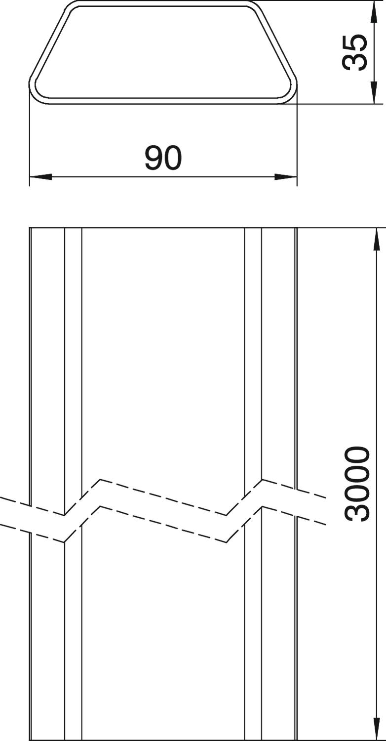 EÜK PVC underfloor installation duct, duct height 35 mm | OBO